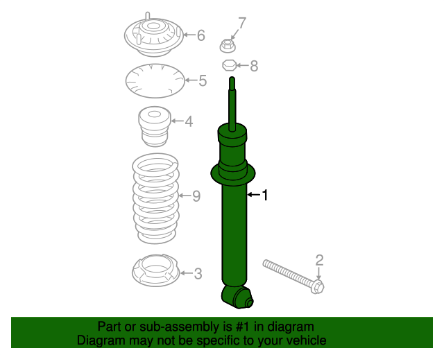 33526863899 - 2014-2016 BMW Strut (33-52-6-863-899) | Parts ...