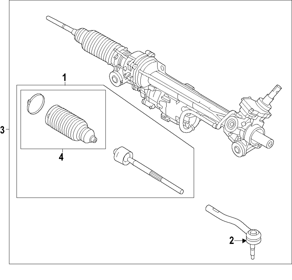 2024 Ford Ranger Inner Tie Rod MB3Z-3280-D | QuirkParts
