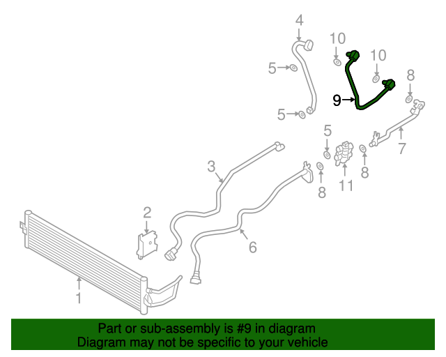 17229468402 - 2017-2022 BMW Oil Cooler Tube (17-22-9-468-402) | BMW of ...