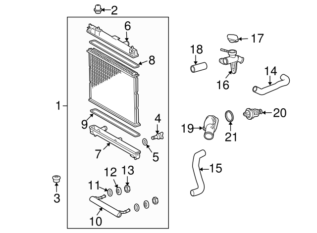 16502-37010 - Filler Sub-Assembly, Water - 2008-2014 Scion xD | OEM ...