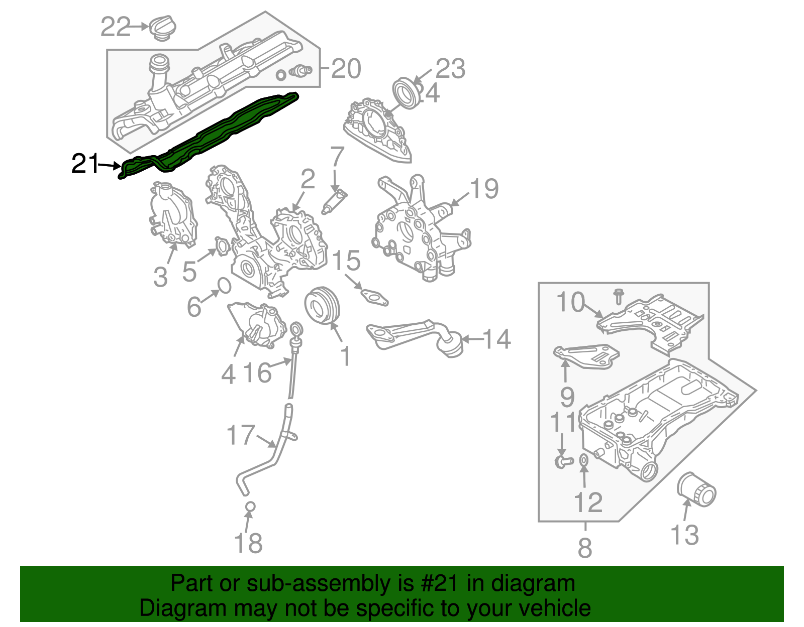 13270-AR010 - Valve Cover Gasket 2002-2010 Infiniti | INFINITI Parts ...