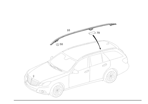 Roof Railing for 2015 Mercedes-Benz E 350 | Mercedes-Benz USA Parts