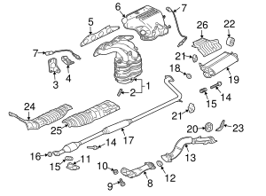 2001-2024 Mitsubishi Exhaust Manifold Bolt MR431025 | Mitsubishi Parts ...