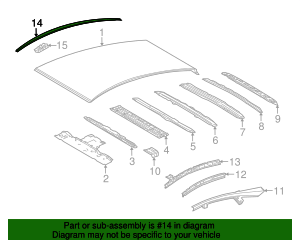 75556-47050 - Roof Molding 2012-2017 Toyota Prius V | AutoNationParts.com