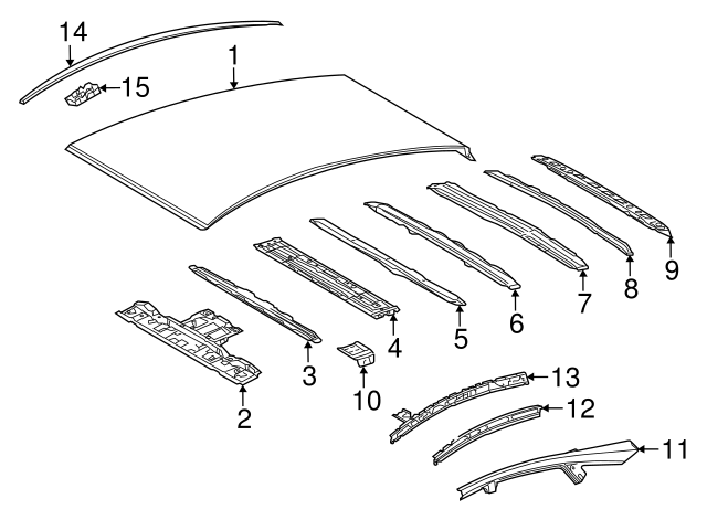 2012-2017 Toyota Prius V Roof Molding 75555-47050 | AutoNationParts.com