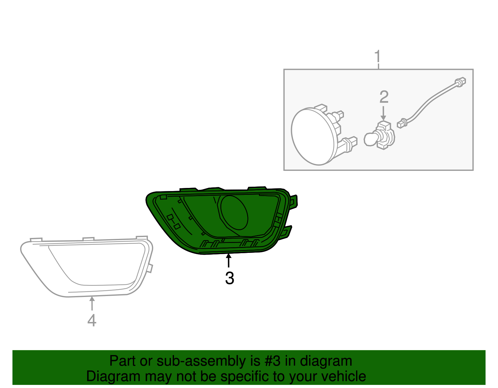 2015-2020 Chevrolet Colorado Passenger Side Front Fog Lamp Bezel ...