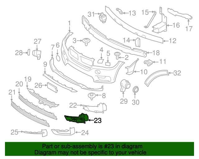51117303082 - 2014-2018 BMW X5 Outer Grille (51-11-7-303-082) | BMW of ...
