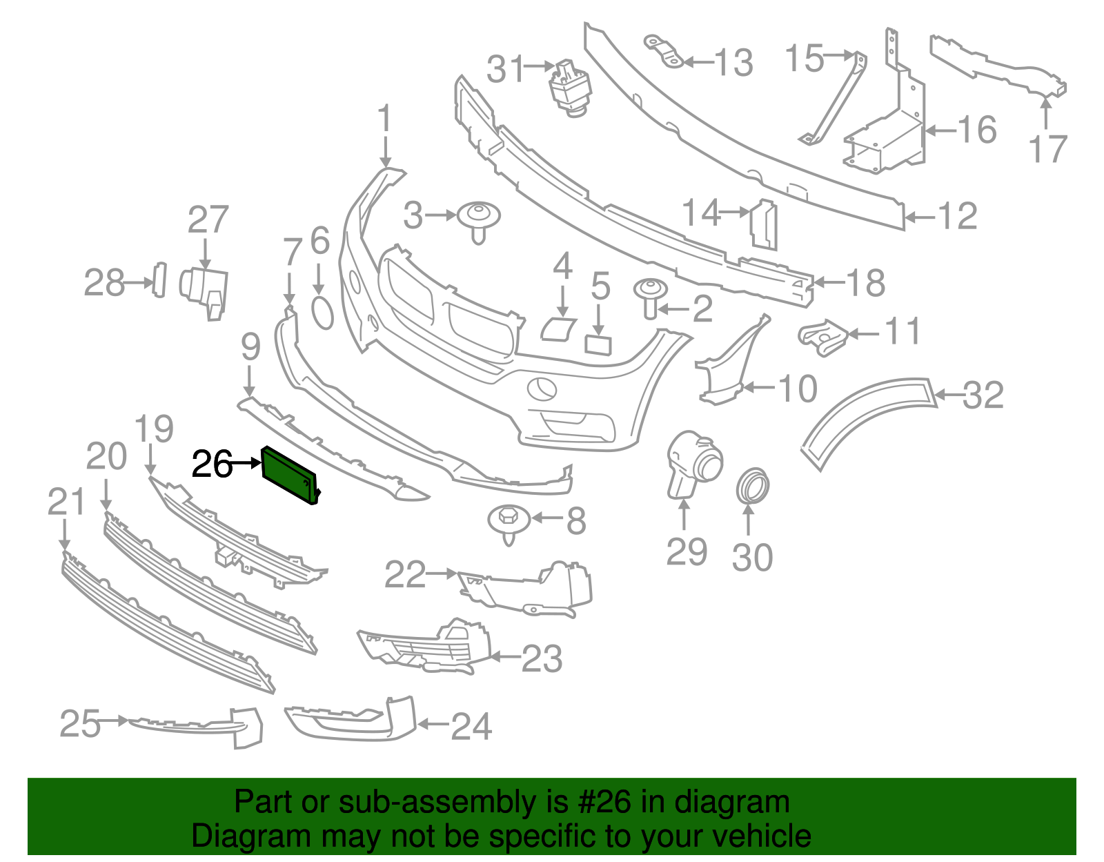 2014-2018 BMW X5 License Bracket 51137294479 | OEM Parts Online
