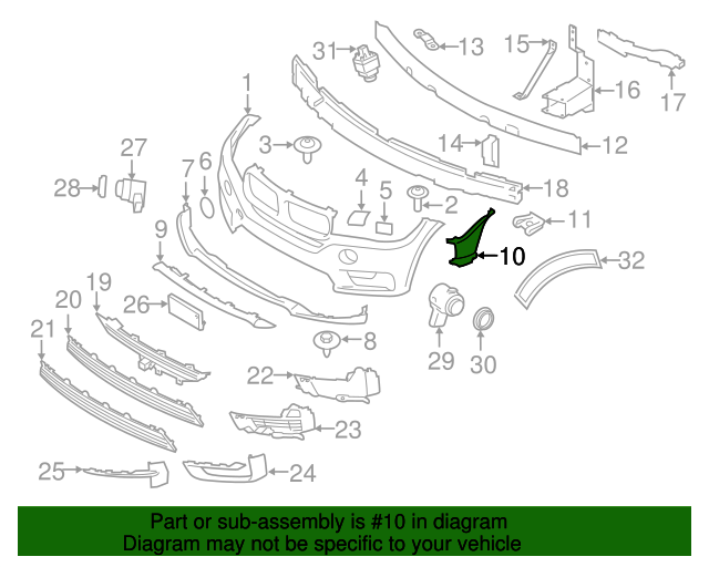 51117308037 - 2014-2018 BMW X5 Air Duct (51-11-7-308-037) | BMW of ...