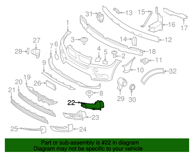 51117336509 - 2014-2018 BMW X5 Outer Grille (51-11-7-336-509) | BMW of ...