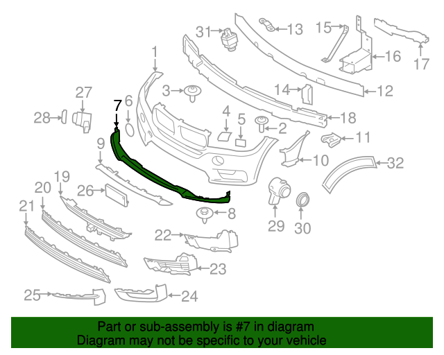 51117397413 - 2014-2018 BMW X5 Lower Trim Panel (51-11-7-397-413) | BMW ...