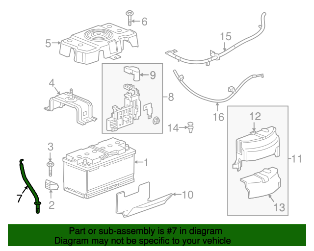 2018-2020 Cadillac CT6 Battery Vent Tube 84061612 | GMPartsDirect.com
