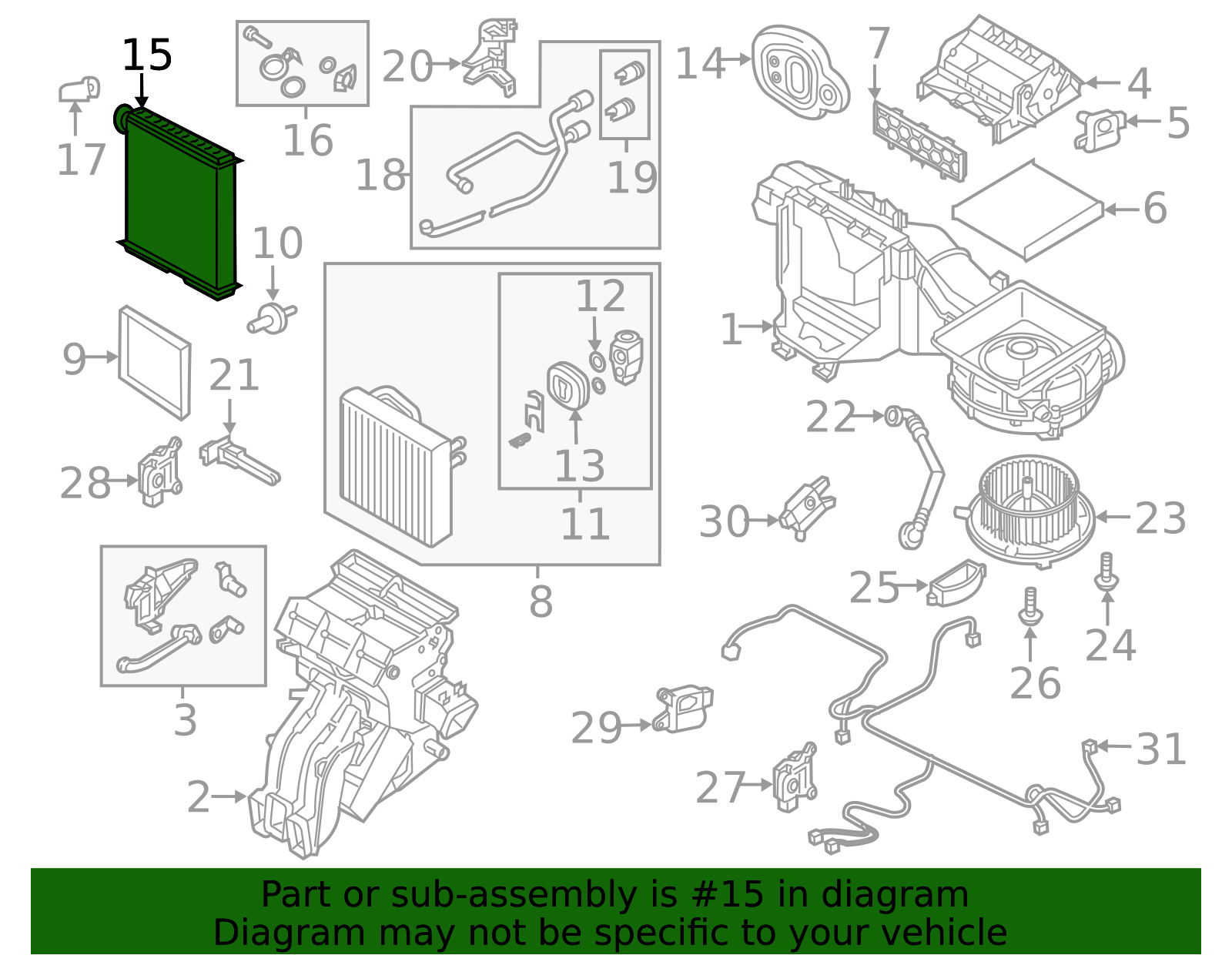 2018-2021 Volkswagen Heater Core 3QF-819-031 | OEM Parts Online