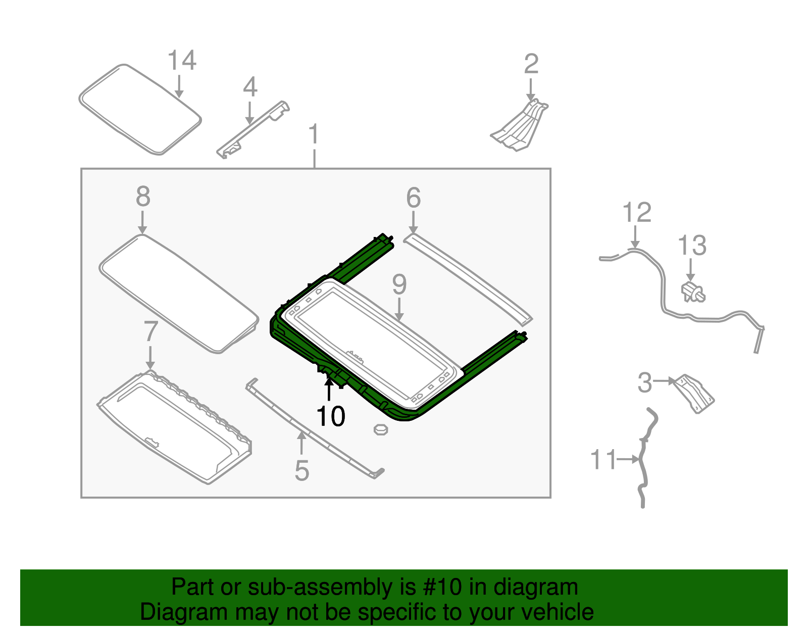 2004-2019 Nissan Sunroof Motor 91295-7S210 | Sullivan Brothers Nissan