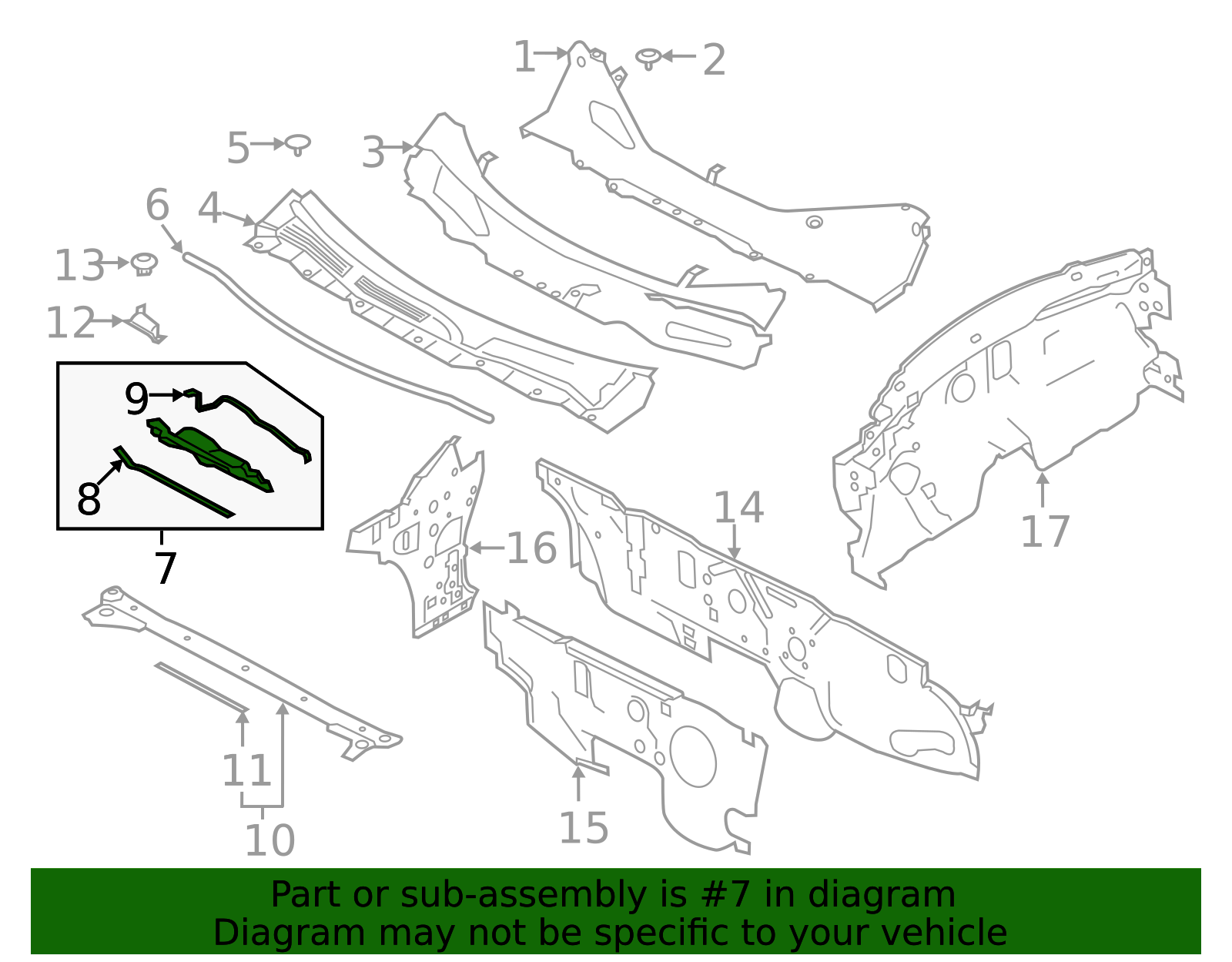 2019-2025 Nissan Altima Reinforced Panel 66361-6CA0A | QuirkParts