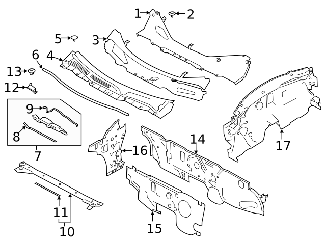 2019-2021 Nissan Altima Extension Panel Rubber Seal 66832-6CA0A ...