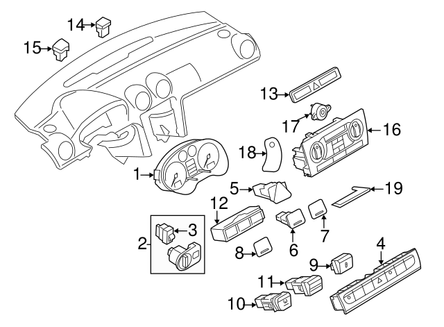2009-2013 Audi Instrument Light Rheostat 8P0-919-094 | OEM Parts Online