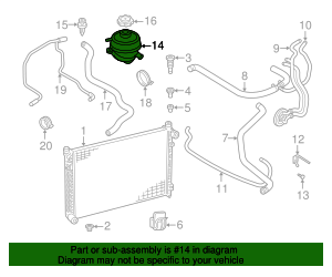 Genuine OEM Reservoir Tank Part# PCF000012 Fits 2002-2005 Land Rover ...