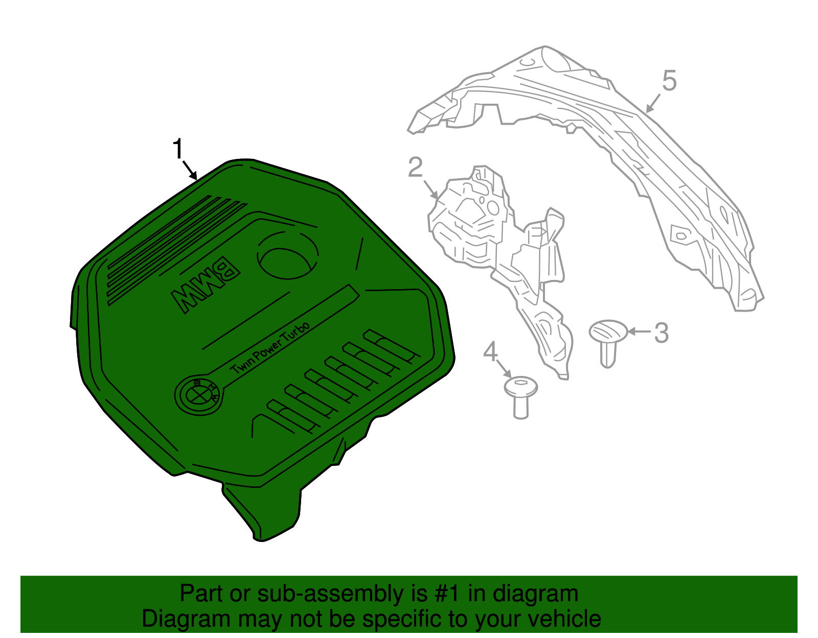11-14-8-668-255 - Engine Cover - 2017-2021 BMW | BMW Parts Exchange