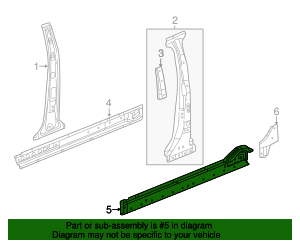 84103261 - Passenger Side Rocker Outer Panel Reinforcement 2016-2020 ...