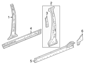 84103261 - Passenger Side Rocker Outer Panel Reinforcement 2016-2020 ...