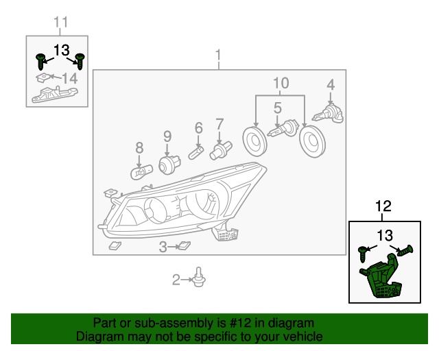 06150-TP6-A11 - Headlight Bracket 2010-2012 Honda | Honda Parts Online