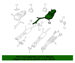 4E0-253-609-N - Rear Muffler 2005-2009 Audi A8 Quattro | Audi OEM Parts