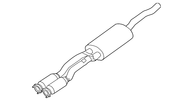 2005-2009 Audi A8 Quattro Muffler & Pipe 4E4-253-301 | Audi OEM Parts Guy