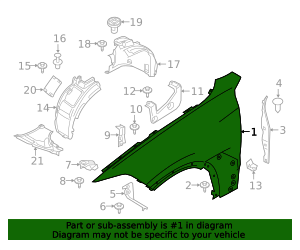41007492363 - 2019-2025 BMW Fender Assembly (41-00-7-492-363) | BMW of ...
