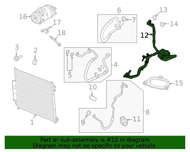 2019-2022 Land Rover Evaporator Tube LR133852 | AutoNationParts.com