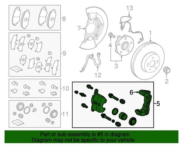 47750-06320 - Disc Brake Caliper - 2018-2019 Toyota | OEM Genuine ...