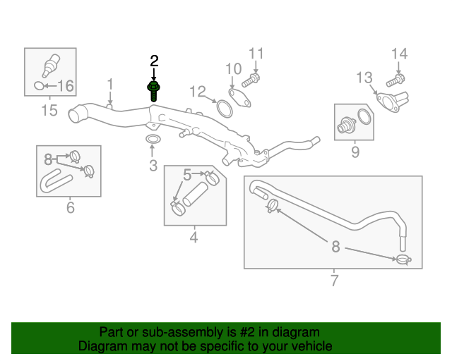 2013-2024 Toyota A/C Refrigerant Line Bolt SU003-00023 | Toyota Parts ...