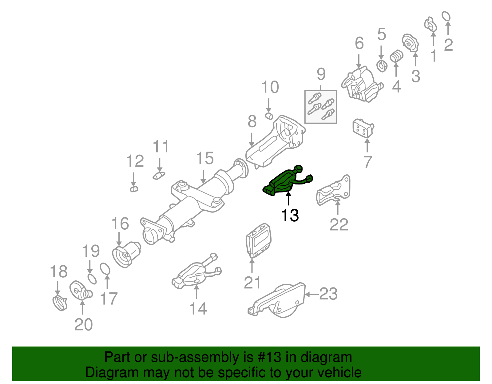 1998-2004 Cadillac Seville Actuator Assembly, Strg Col Tilt 26048290 ...