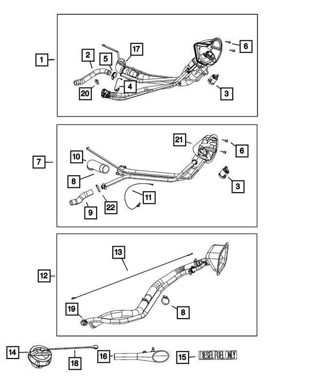 MOPAR GENUINE FUEL FILLER TUBE - 57008476AC - 57008476AC | Mopar Online ...