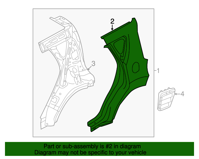 2015-2019 Kia Soul EV Quarter Panel 71504-E4C00 | QuirkParts