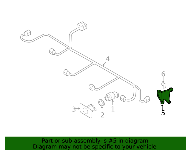 Genuine Audi 4K0-971-845-H | Wire Harness Bracket | FREE Shipping on ...