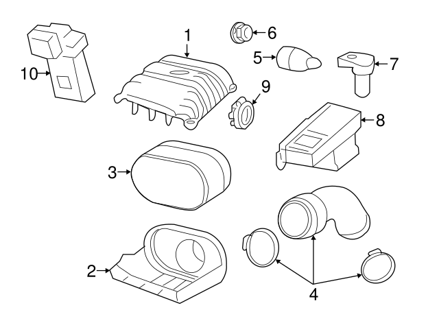 22744677 - Air Cleaner Outlet Duct 2010-2016 GM | Chevrolet Parts Direct