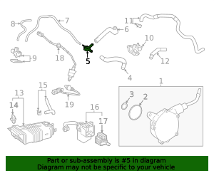 Genuine Toyota Air Tube T-Connector part# 22281-0P010 for 2020-2022 ...