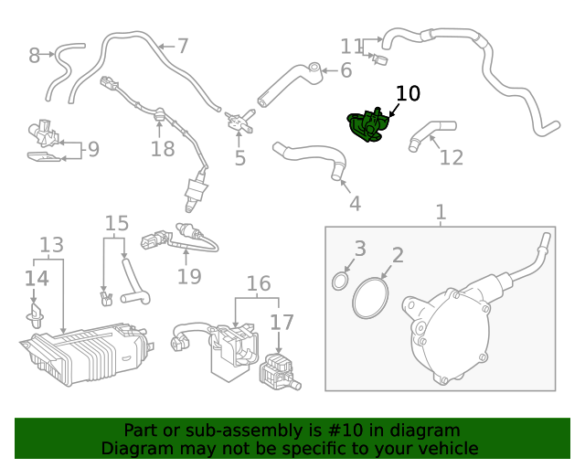 2018-2024 Toyota Vapor Canister Purge Solenoid 25860-0P030 ...