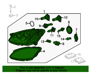 2007-2017 Mercedes-Benz Composite Assembly - Left - Xenon 221-820-59-39 ...