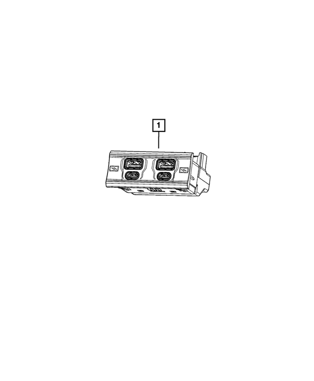 2021-2023 Mopar Charging Port USB 68487349AB | Mopar Factory Parts