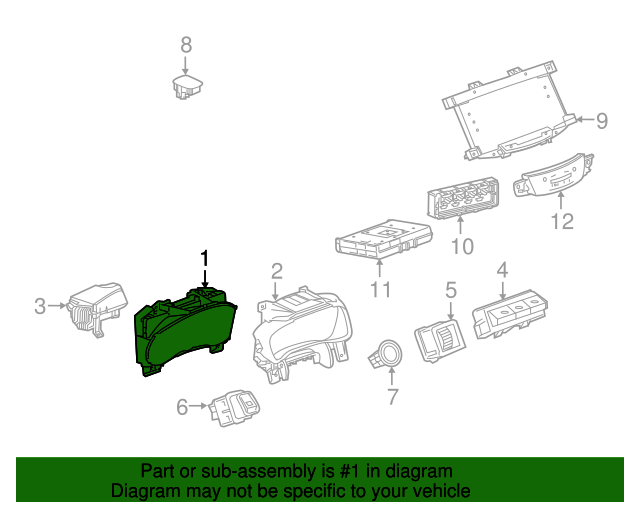 2016 Cadillac CT6 Cluster Assembly-Inst 84054236 | GMPartsDirect.com