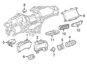 2016-2020 Cadillac Heating and Air Conditioning Control Panel 84447807 ...