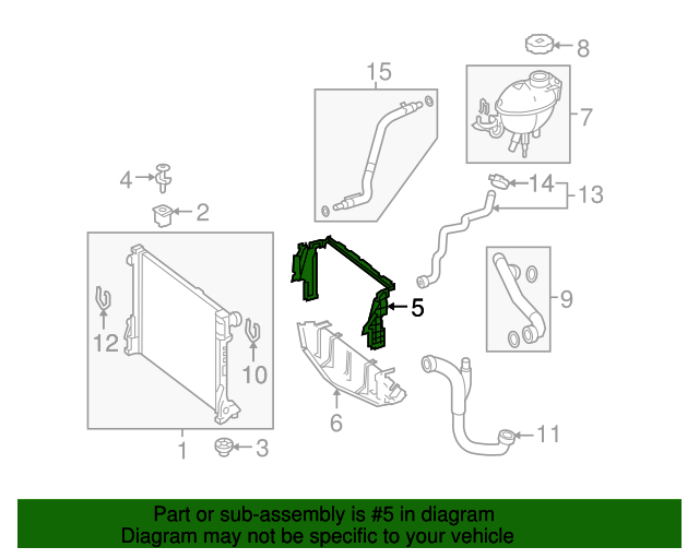 212-505-20-30 - Upper Baffle 2012-2013 Mercedes-Benz | Mercedes-Benz ...