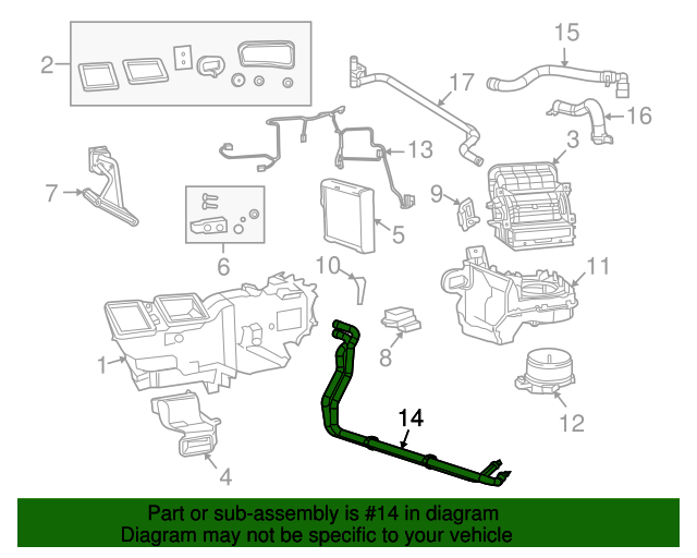 2009-2020 Mopar HVAC Heater Hose Assembly 55056906AH | TascaParts.com