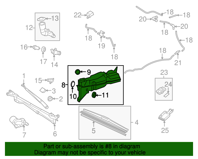 2008-2011 Lexus LX570 Reservoir Assembly 85355-60180 | OEM Parts Online