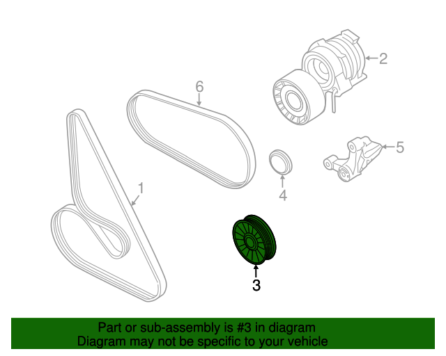 32-42-7-564-649 - Pulley - 2011-2019 BMW | Buy BMW Parts Now