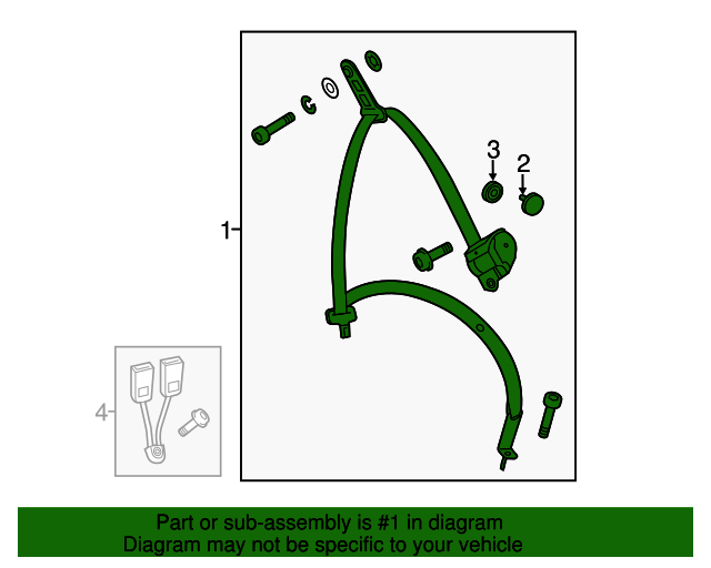 212-860-06-86-9C94 - Lap & Shoulder Belt 2014-2016 Mercedes-Benz ...