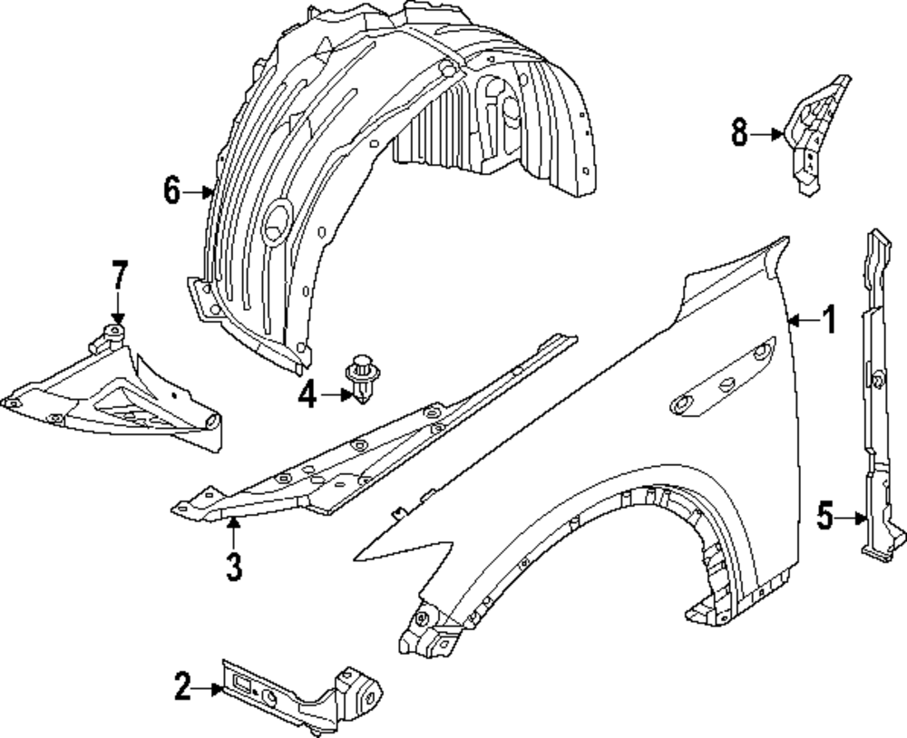Mazda Parts For 2024 Mazda CX-90 Splash Shield KMV6-56-115A ...