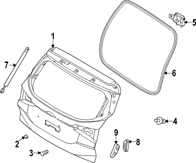 2021 Kia Seltos Lift Gate Ball Stud 81163-C7000 | TascaParts.com